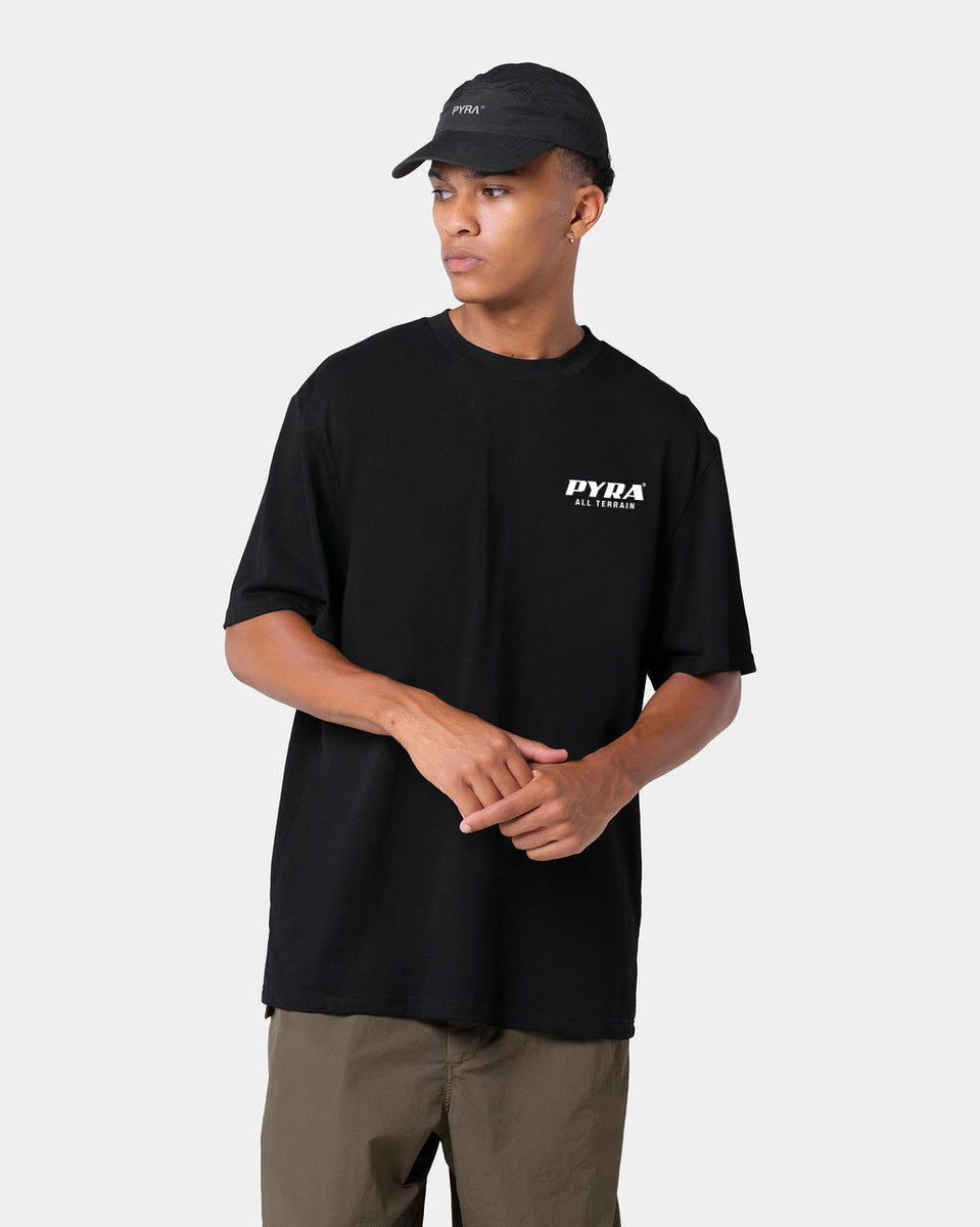 ALL TERRAIN TEE - BLACK / WHITE – PYRA ELEMENTS
